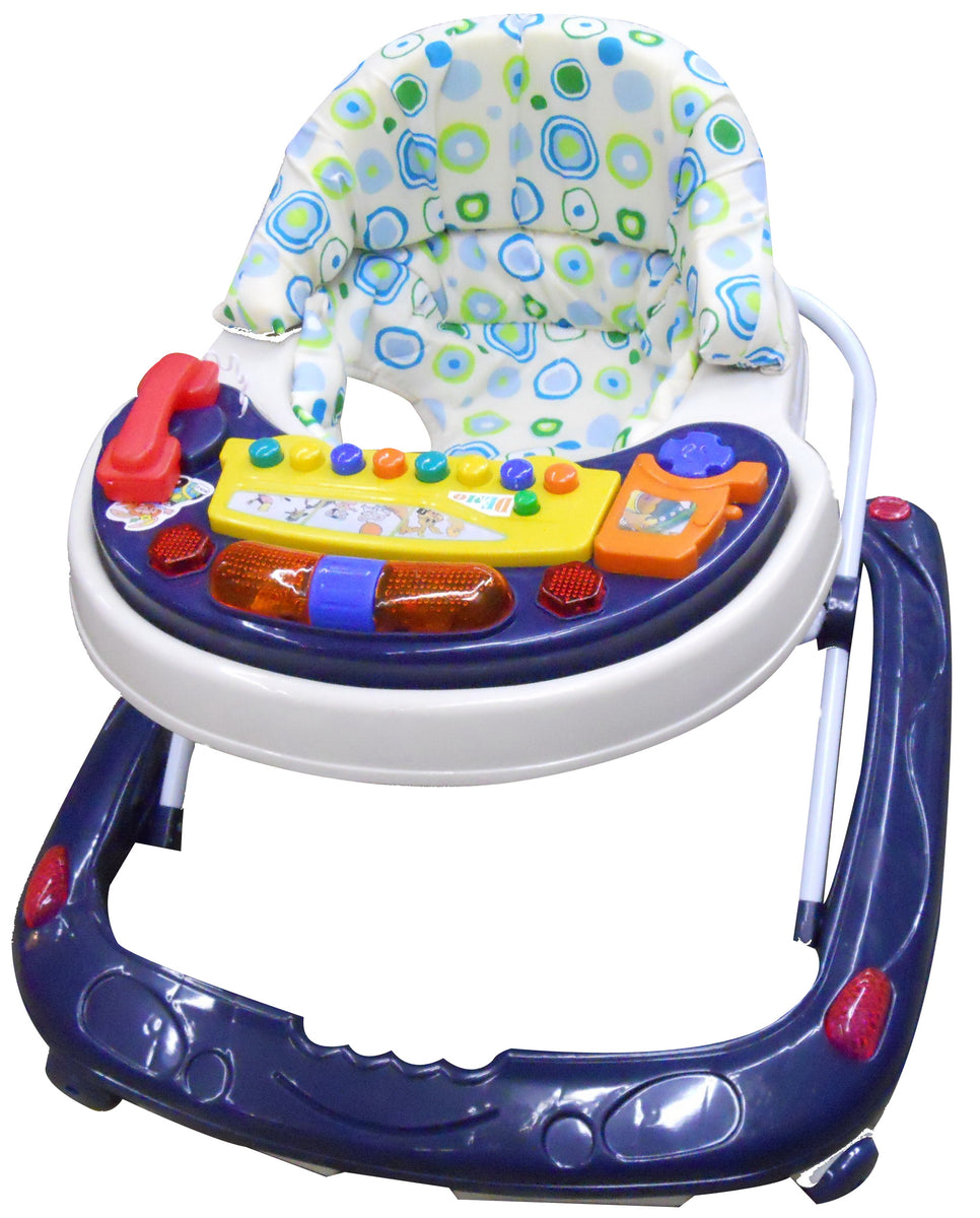 Amoroso® - Blue Baby Walker – Adjustable Height, Musical – Fabzi